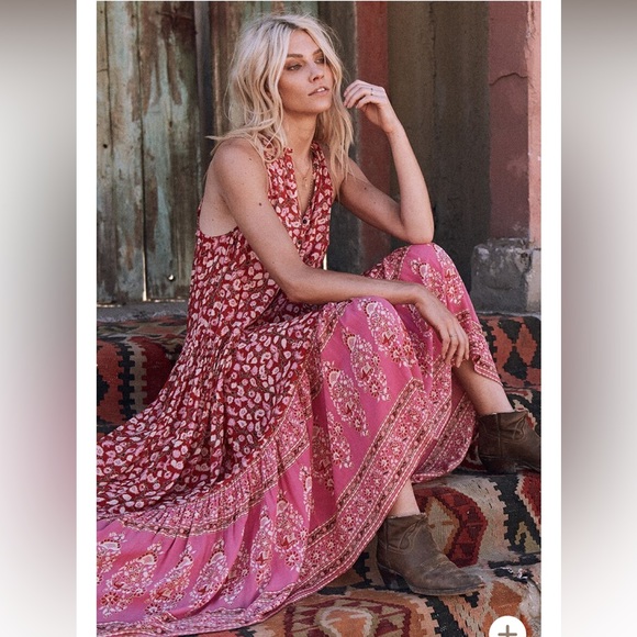 Spell | Dresses | Spell The Gypsy Delirium Maxi Dress Red Coral Xs ...